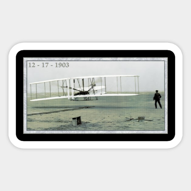 First Flight - Wright Brothers - Sticker | TeePublic