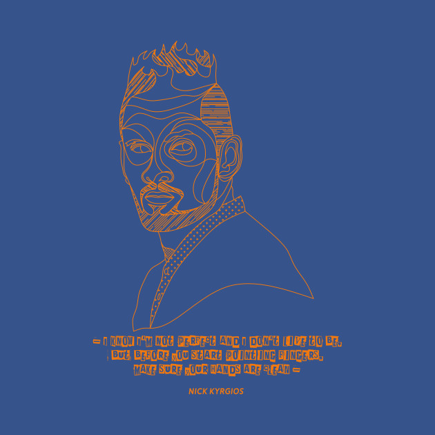 Nick Kyrgios - Tennis - T-Shirt Designed & Sold By Gustavo Cardoso