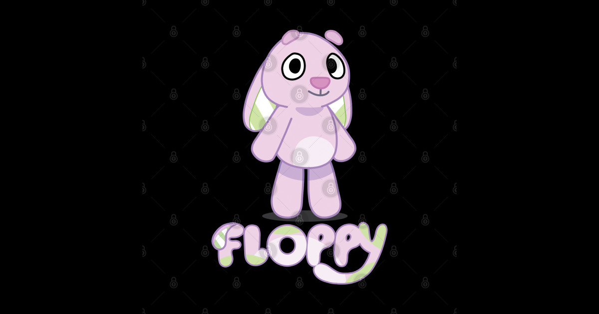 Floppy is bunny rabbit - Cute Cartoon - Sticker | TeePublic