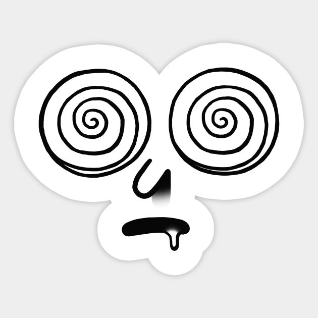 Hypnotic face - Hypnotized - Sticker | TeePublic