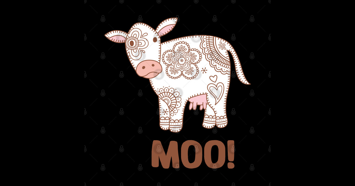 Paisley Cow Print - Moo - Cow - Magnet | TeePublic