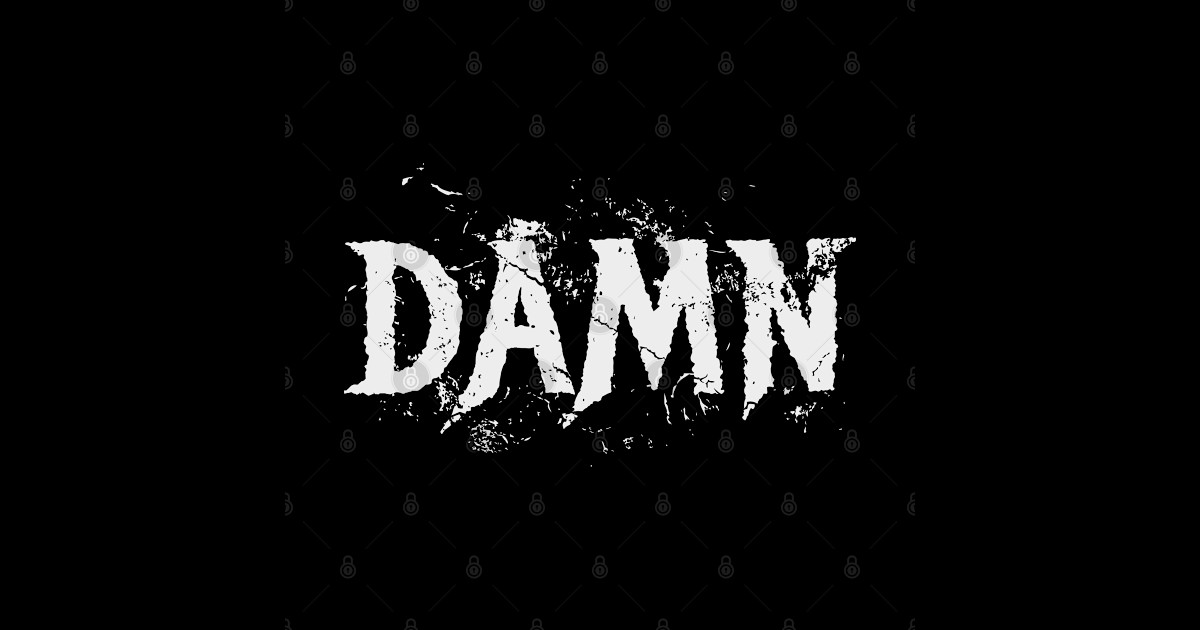 DAMN // White - Damn - Sticker | TeePublic