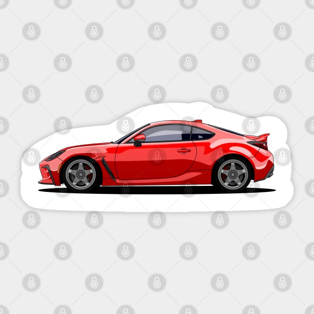 Red Toyota GR86 - Toyota - Sticker | TeePublic