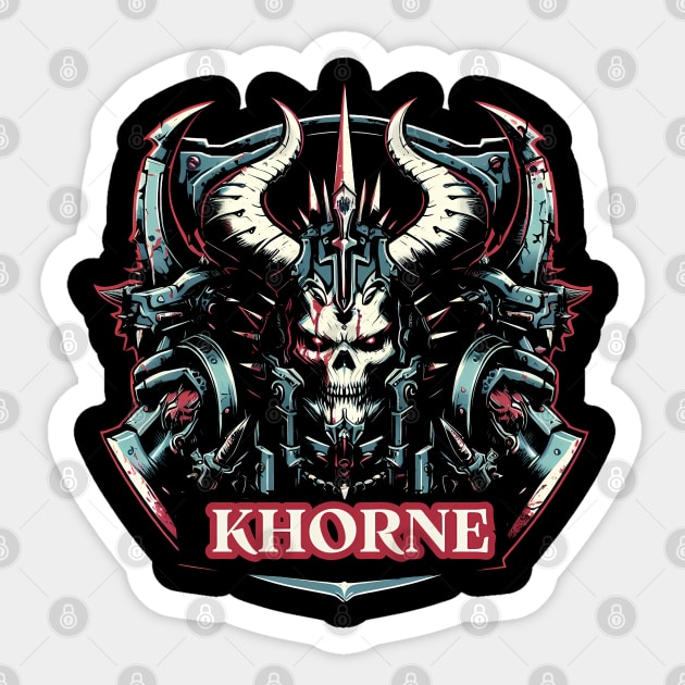 Khorne Icon - Khorne - Sticker | TeePublic
