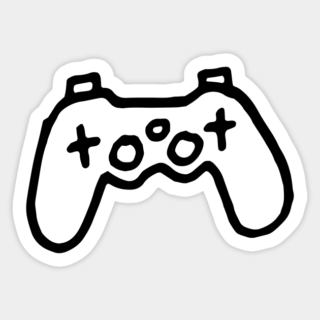 Game Controller Line Art - Game Controller - Sticker | TeePublic