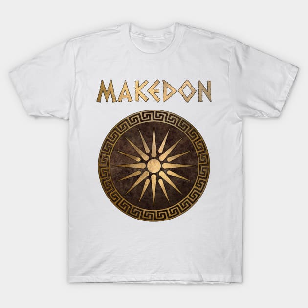 Ancient Makedon Shield Alexander the Great - Macedon - T-Shirt | TeePublic