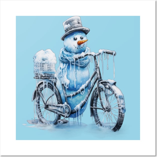 Snowman On A Bicycle - Snowman On A Bicycle - Posters and Art Prints ...