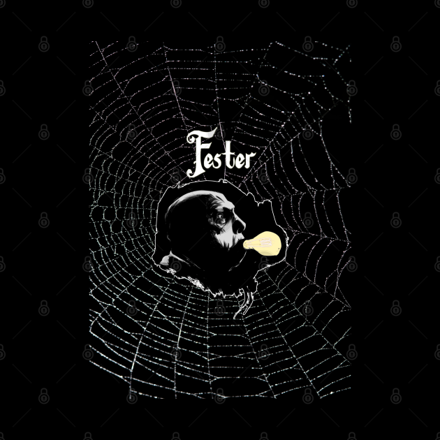 Uncle Fester - Light Bulb With Spider Web Background. - Addams Family ...