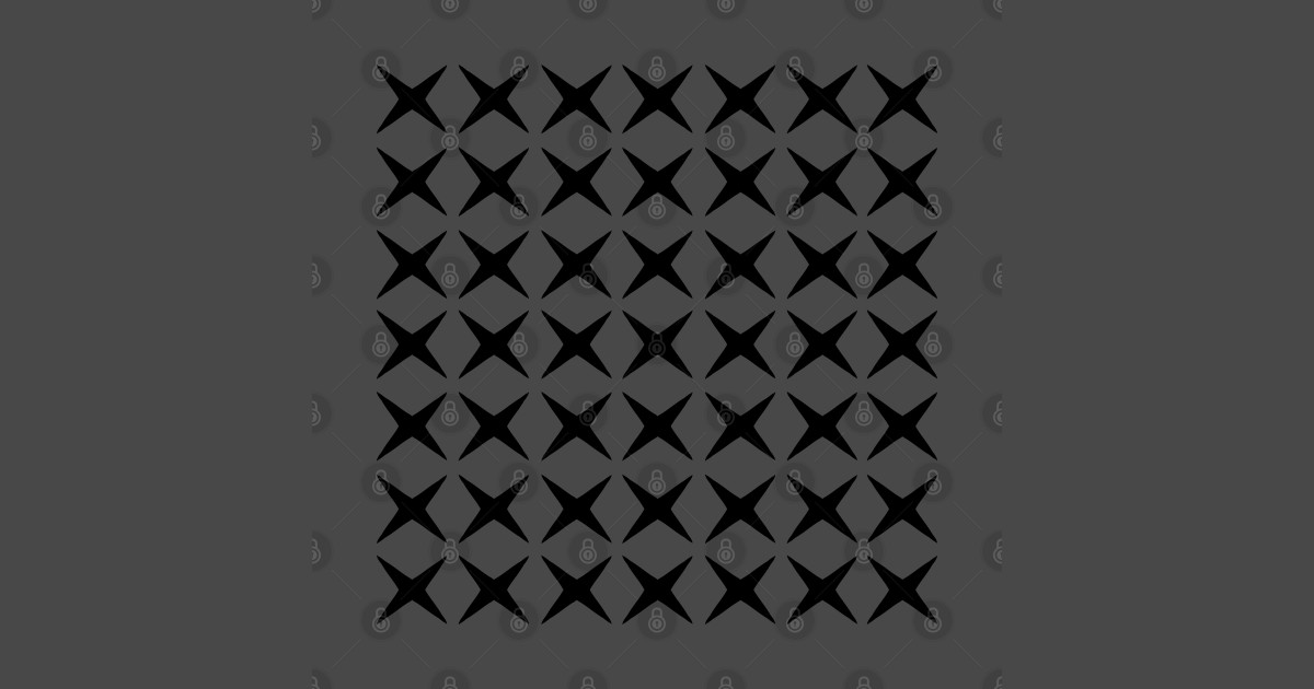 Black Cross X Pattern - Pattern - T-Shirt | TeePublic