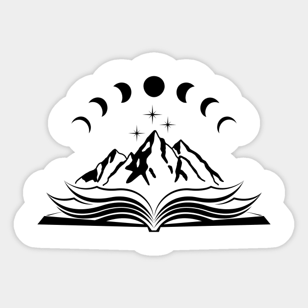 Velaris Book Black - Acotar - Sticker | TeePublic