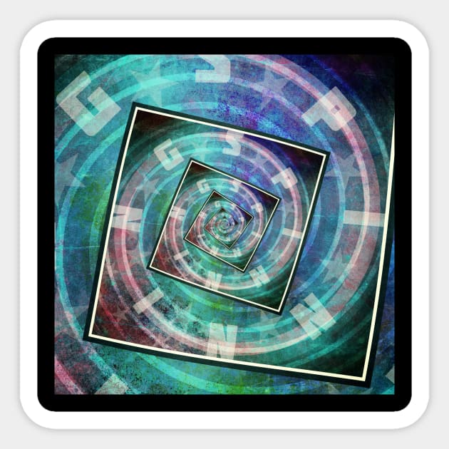 Spinning - Graphic Art Design - Sticker | TeePublic