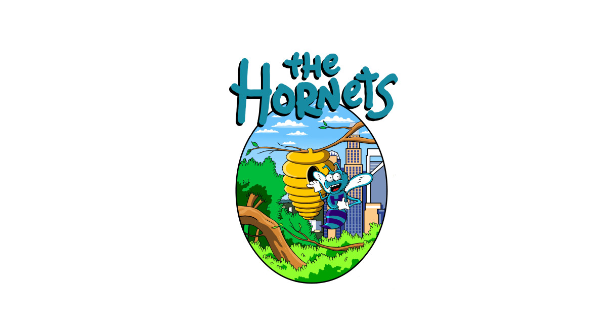Hornets cartoon - Charlotte Hornets - T-Shirt | TeePublic