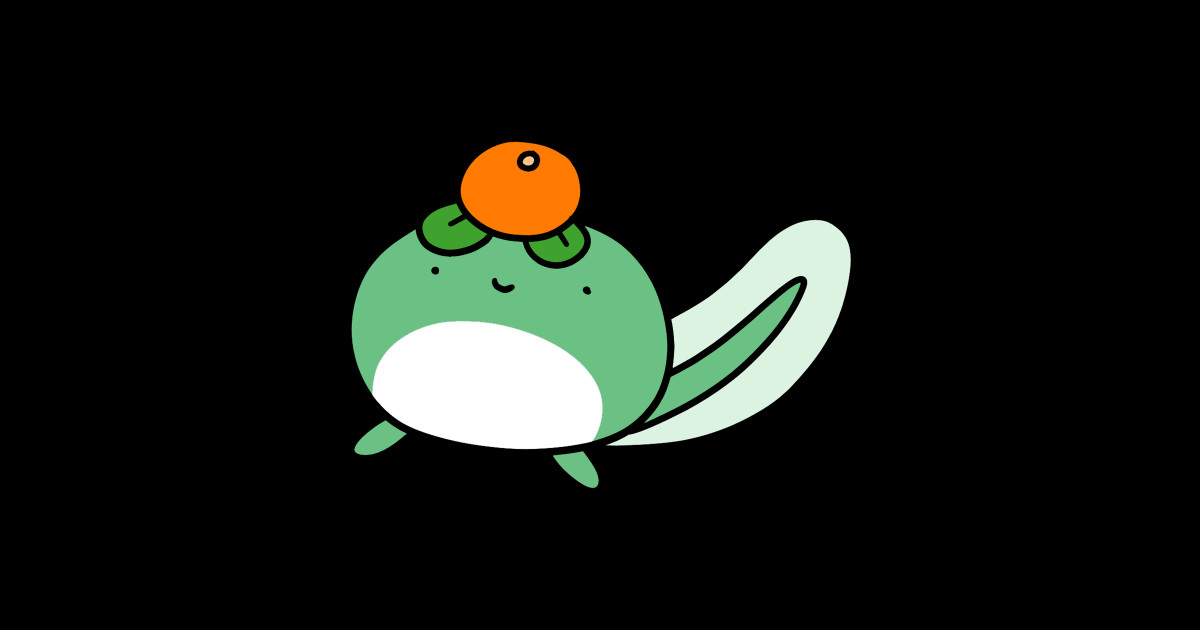 Orange Fruit Tadpole - Tadpole - Magnet | TeePublic