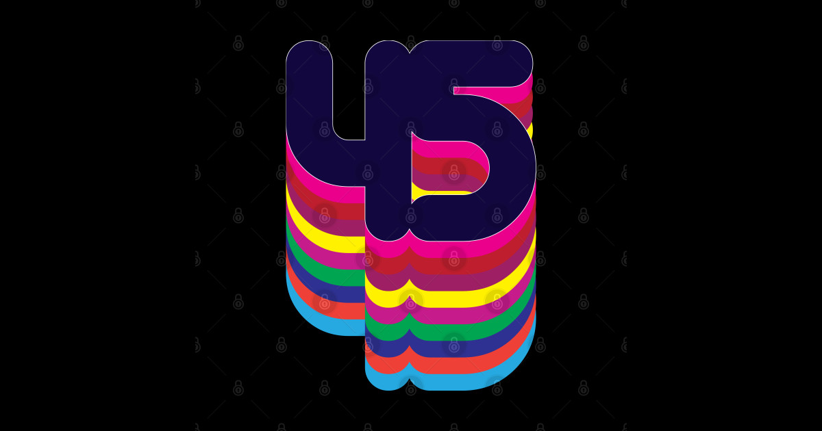 Rainbow 45 - Graphic Design - T-Shirt | TeePublic