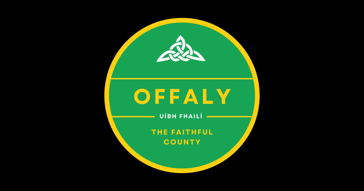 Offaly, County and GAA Colours - Offaly - Sticker | TeePublic