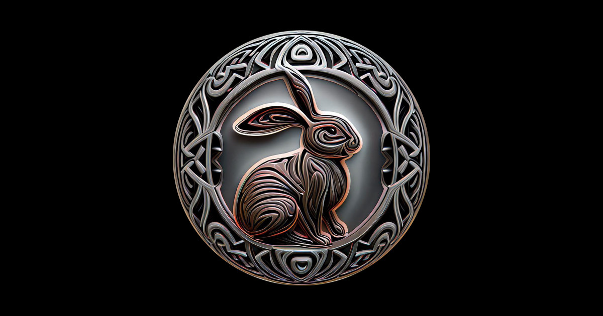 Celtic Style Animal 06 Rabbit - Rabbit - Sticker | TeePublic