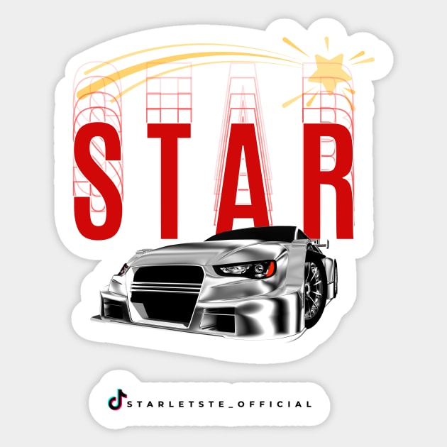 Stars Car Design - Starletste_Official - Tiktok Star - Sticker | TeePublic