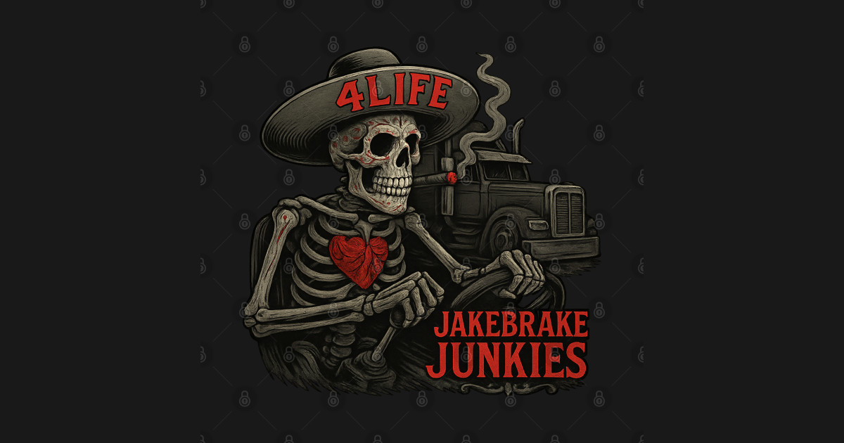 Skeleton Trucker 4LIFE - Day Of The Dead - T-Shirt | TeePublic