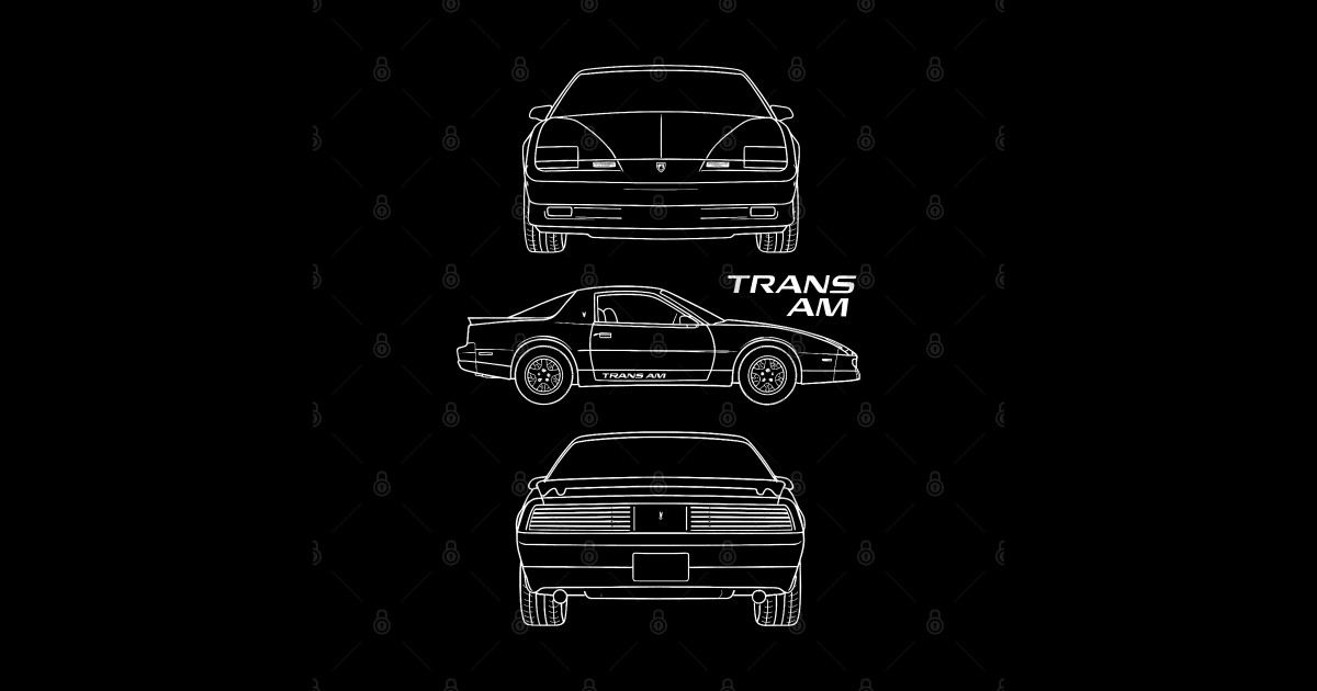 1988 Firebird Blueprint - Firebird Art - Sticker | TeePublic