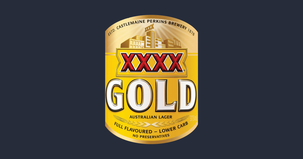 Gold Stubby Logo Beer - Music Beer Drank Drink Meme Funny - T-Shirt ...