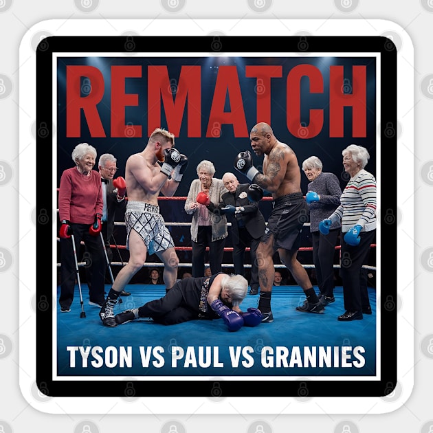 Boxing Grannies Rematch - Boxing Grannies - Sticker | TeePublic