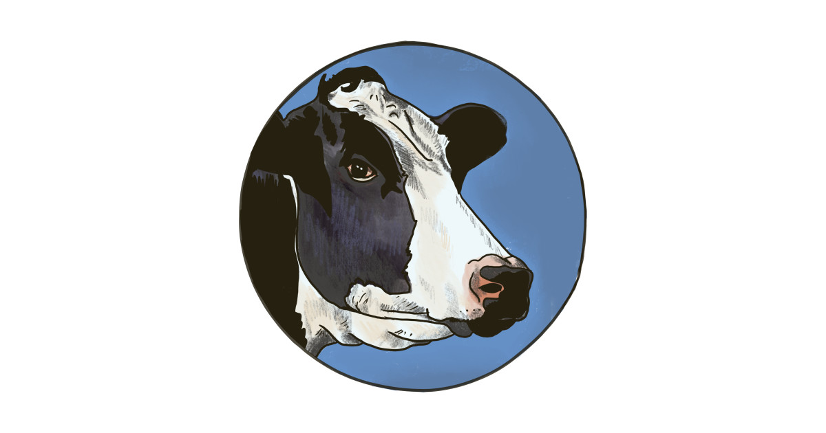 Cow- Circle Edit - Cow - T-Shirt | TeePublic