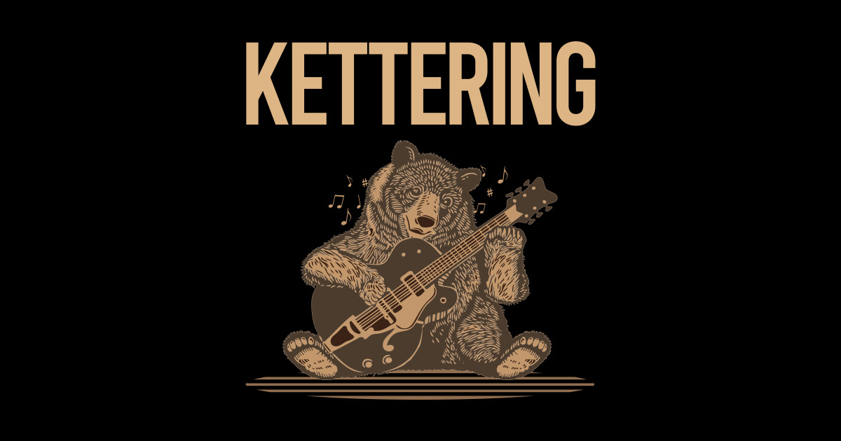 Brown Bear Guitar Kettering - Kettering - Sticker | TeePublic
