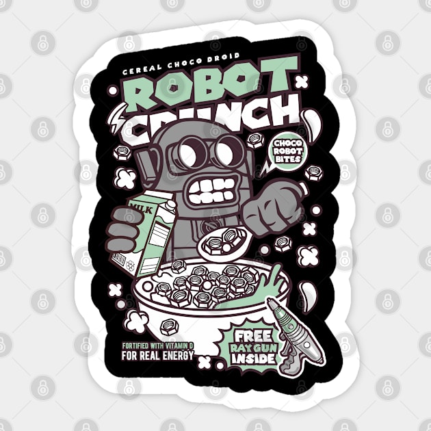 Crunch Robot funny - Crunch - Sticker | TeePublic
