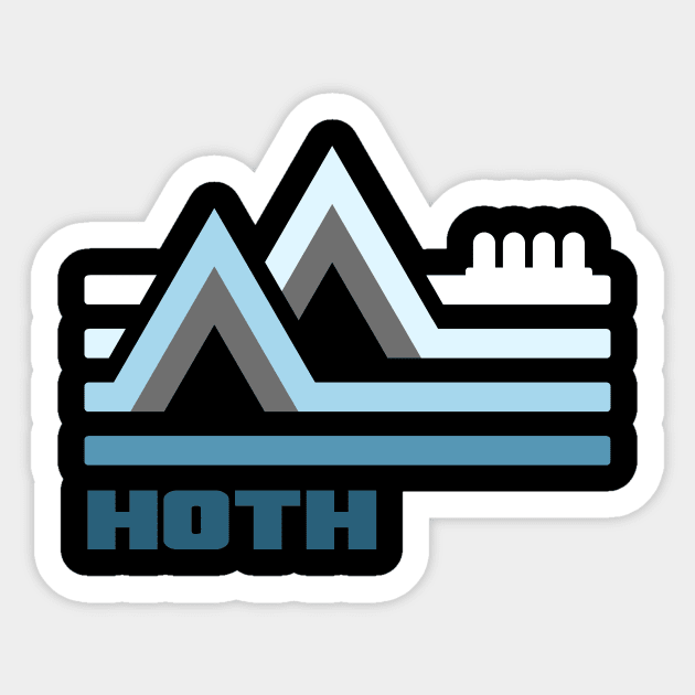 Hoth Retro Logo - Star Wars - Sticker | TeePublic