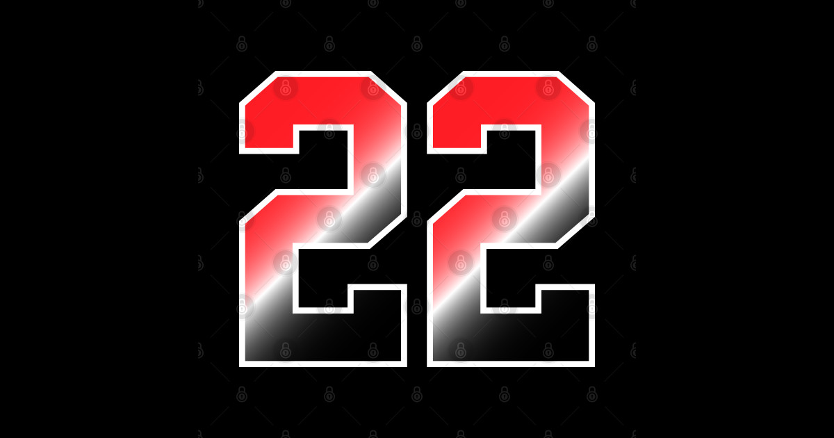number 22 - Number 22 - Sticker | TeePublic