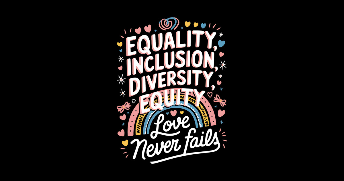 Equality Inclusion Diversity Equity Love Never Fails Teacher - Equality ...