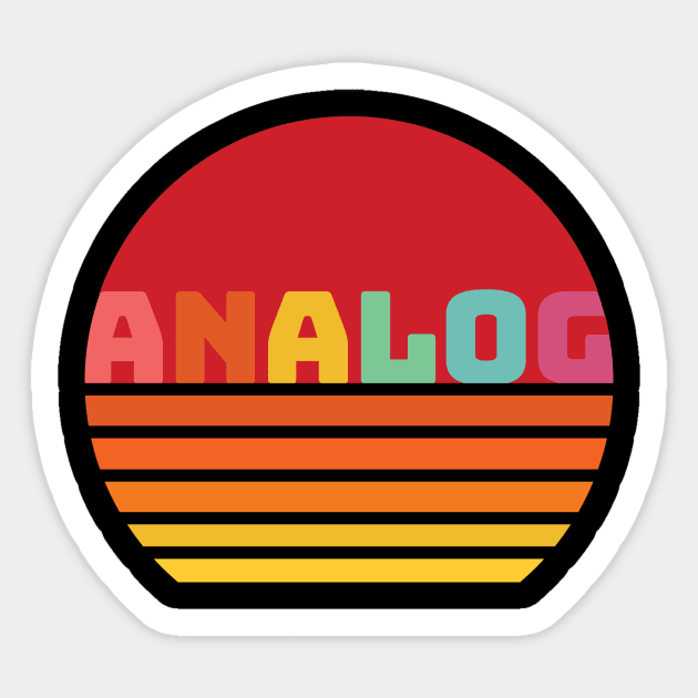Analog Sunset Vintage Spectrum - Analog Sunset - Sticker | TeePublic
