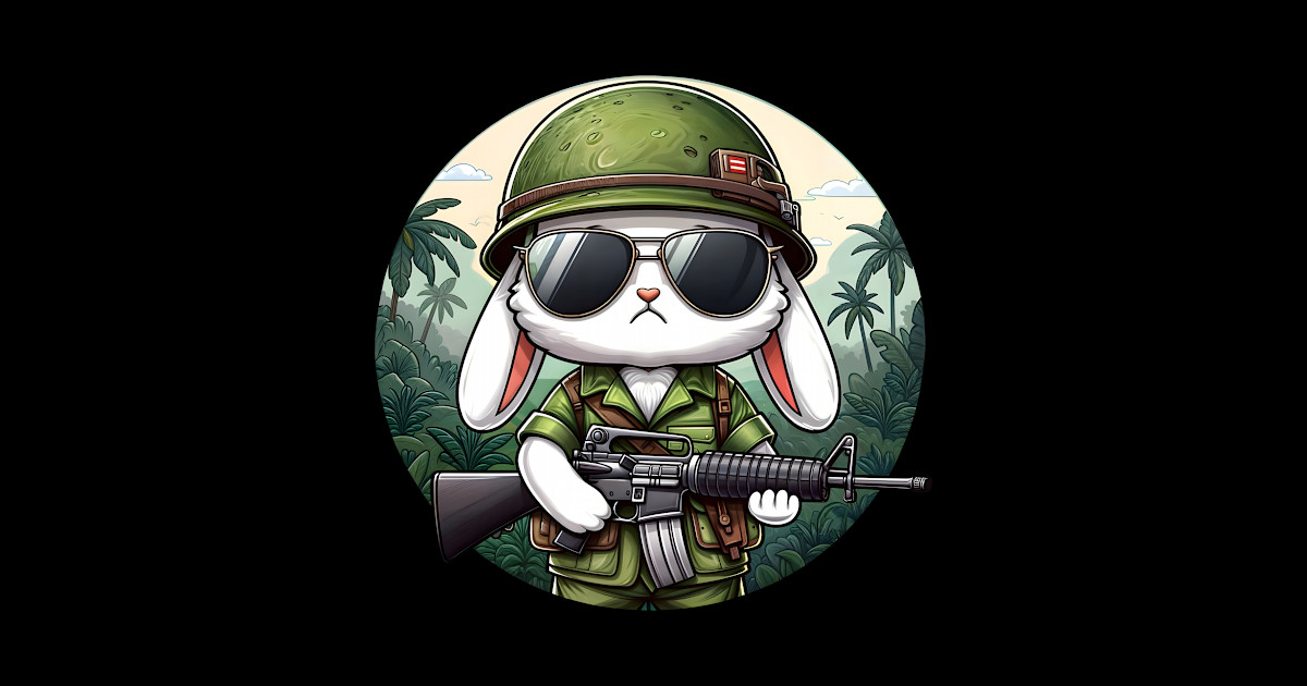 Tactical Rabbit - Rabbit - Sticker | TeePublic
