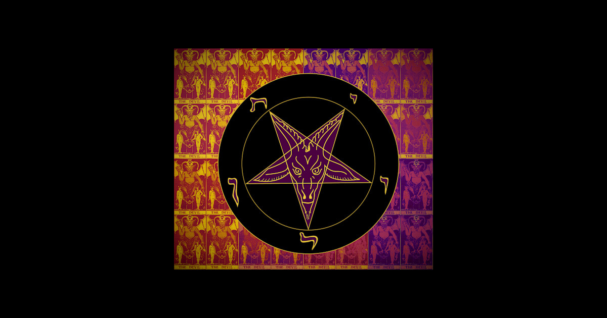 psychedelic baphomet - Goth - Posters and Art Prints | TeePublic