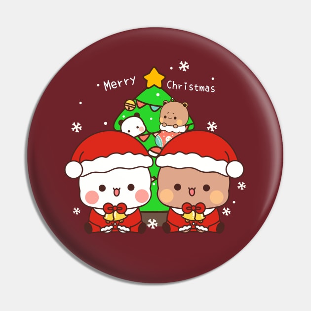 Bubu and Dudu Merry Christmas Tree Design, Cute Santa Art for Holiday ...