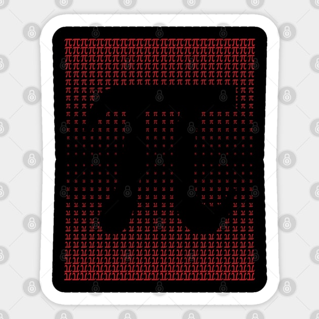 Pi Day Red - Pi Day - Sticker | TeePublic
