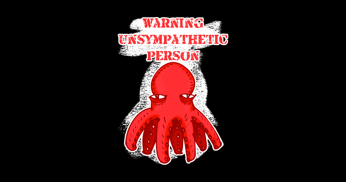 warning unsympathetic person octopus cartoon - Octopus - Sticker ...