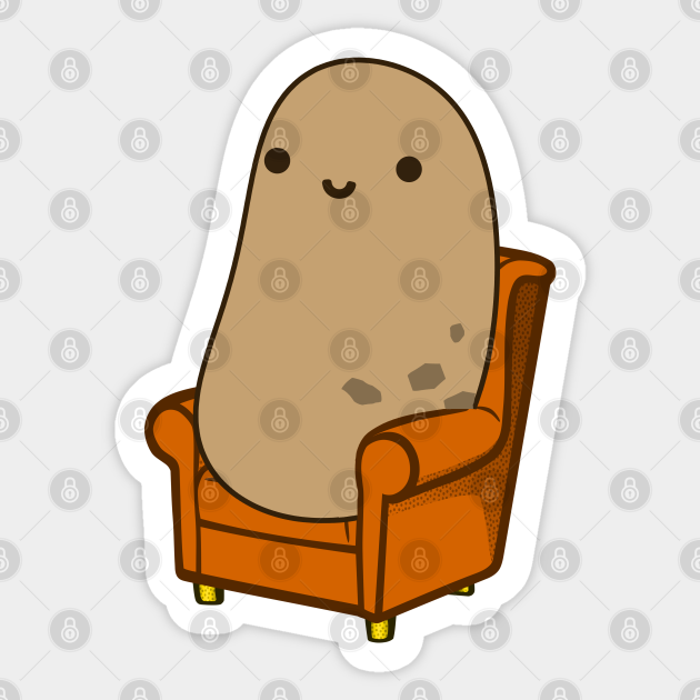 Cute Couch Potato - Couch Potato - Sticker | TeePublic