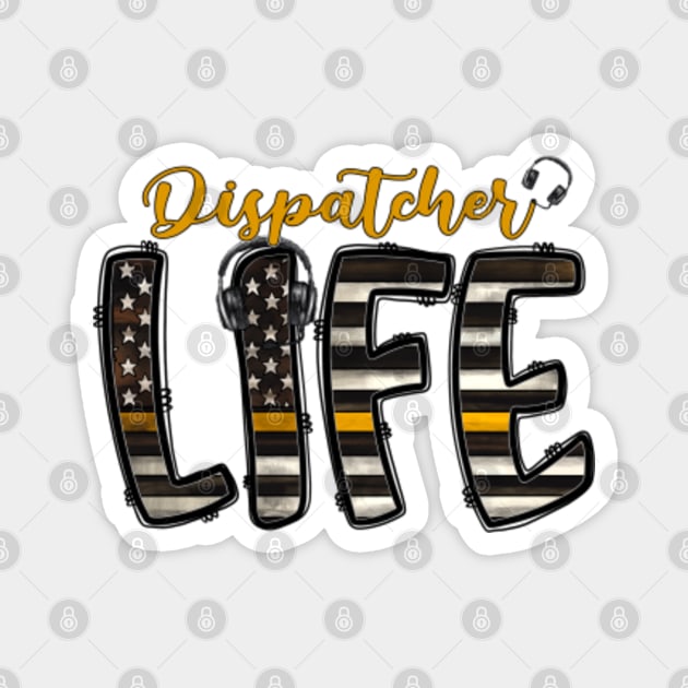 Dispatcher Life Thin Gold Line Flag for 911 Police and Sheriff Dispatch ...