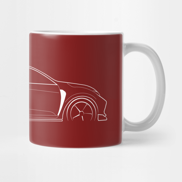 Honda Civic si Type R FK8 - profile stencil, white - Civic Si Type R ...