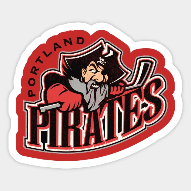 Defunct Portland Pirates Hockey Team - Hockey - Sticker | TeePublic