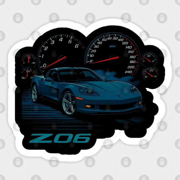 C6 Corvette Z06 Gauges - Corvette C6 - Sticker | TeePublic