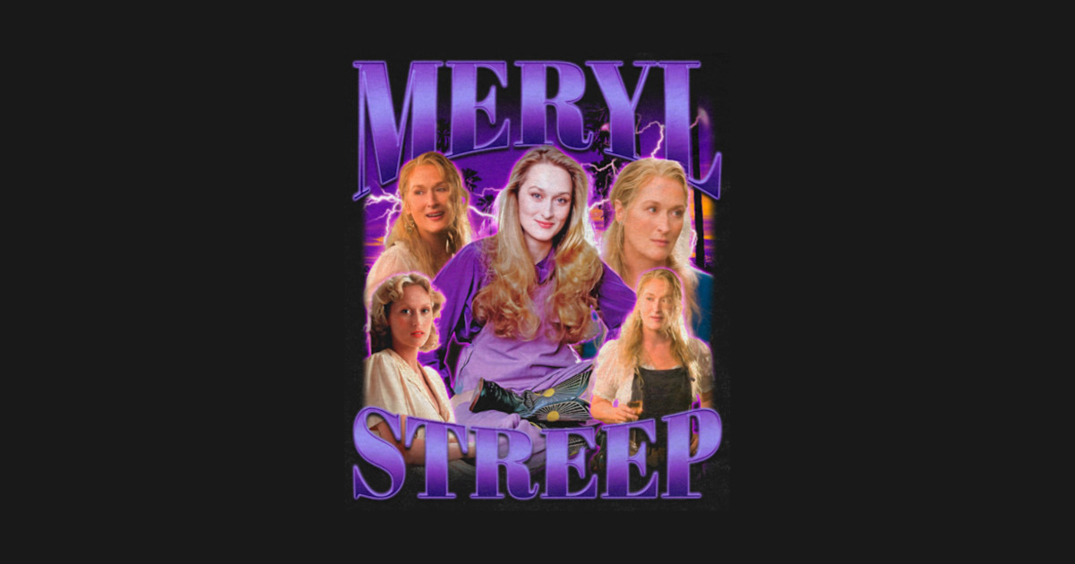 Meryl Streep — Retro Icon - Meryl Streep - T-Shirt | TeePublic