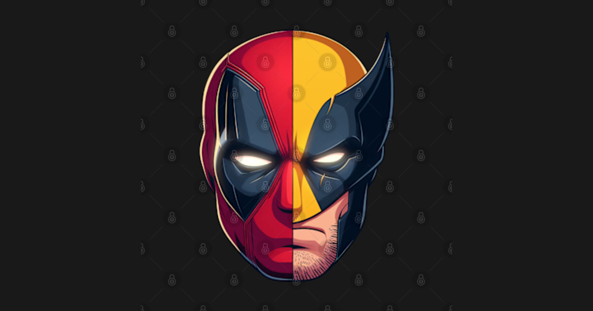 Deadpool and wolverine Only masks - Deadpool Wolverine - T-Shirt ...