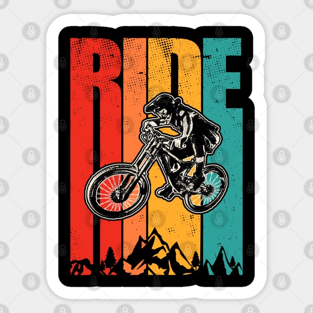 Mountain Bike Ride - Mountain Bike - Sticker | TeePublic