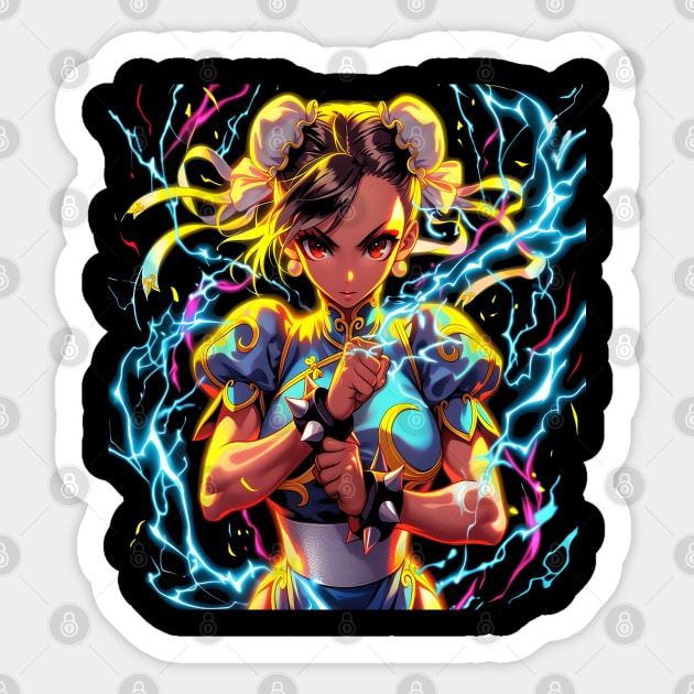 chun li street fighter - Street Fighter - Sticker | TeePublic