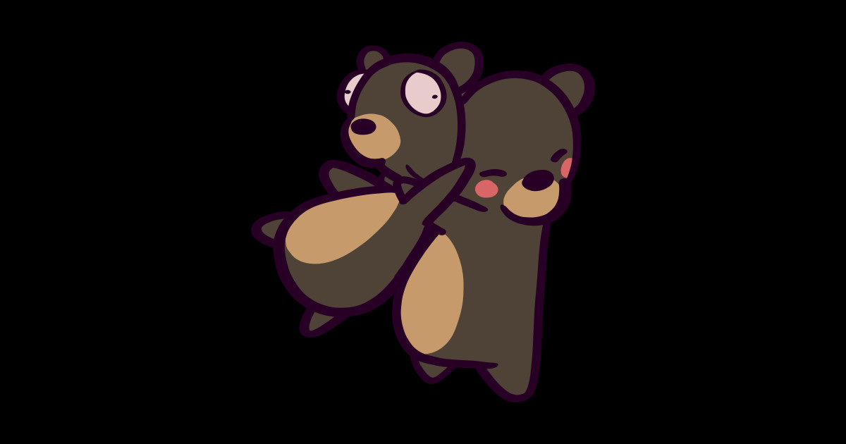 Black Bear Hug - Bear Hug - Sticker | TeePublic