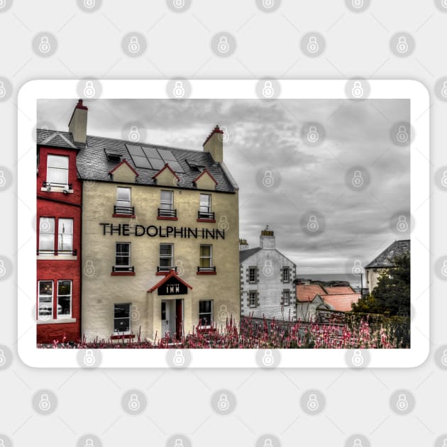 The Dolphin Inn - Hdr - Sticker | TeePublic