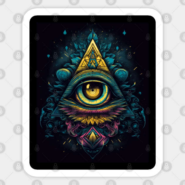 All Seeing Eye - Third Eye Art - Sticker | TeePublic
