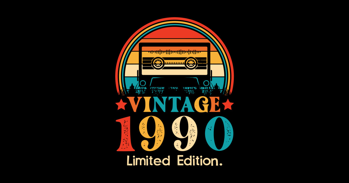 Vintage 1990 - Vintage 1990 - Sticker | TeePublic